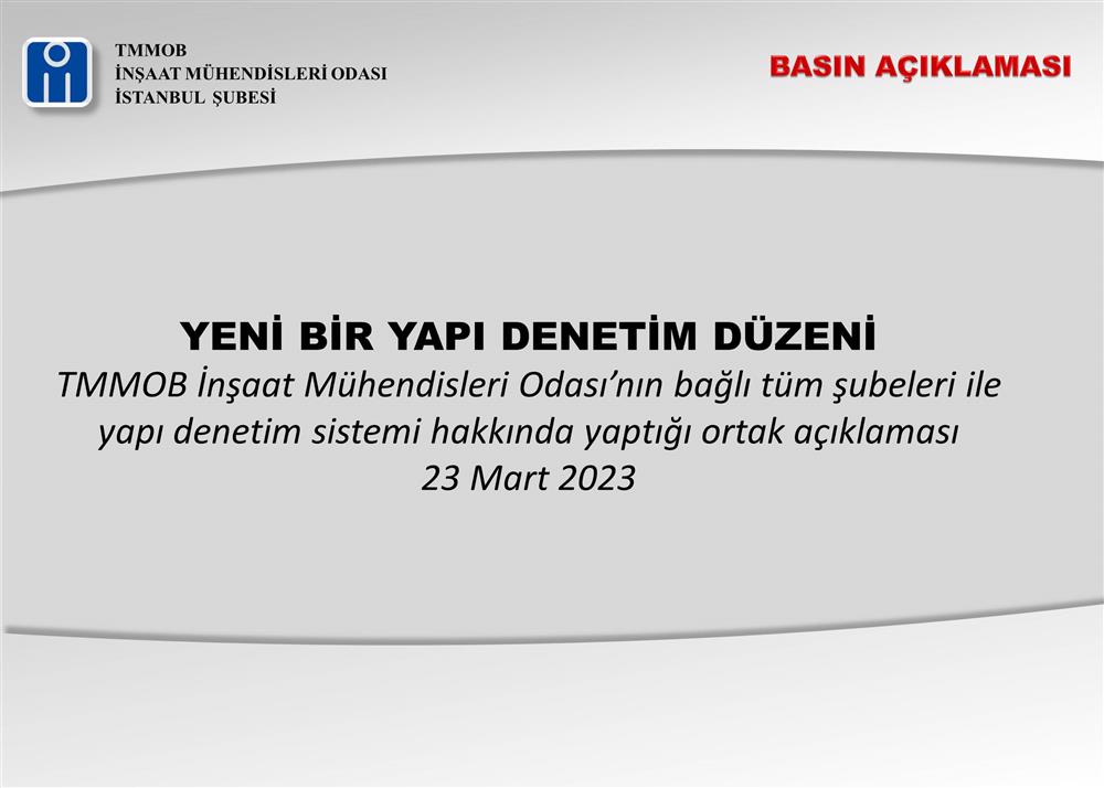 YENİ BİR YAPI DENETİM DÜZENİ YENİ BİR YAPI DENETİM DÜZENİ